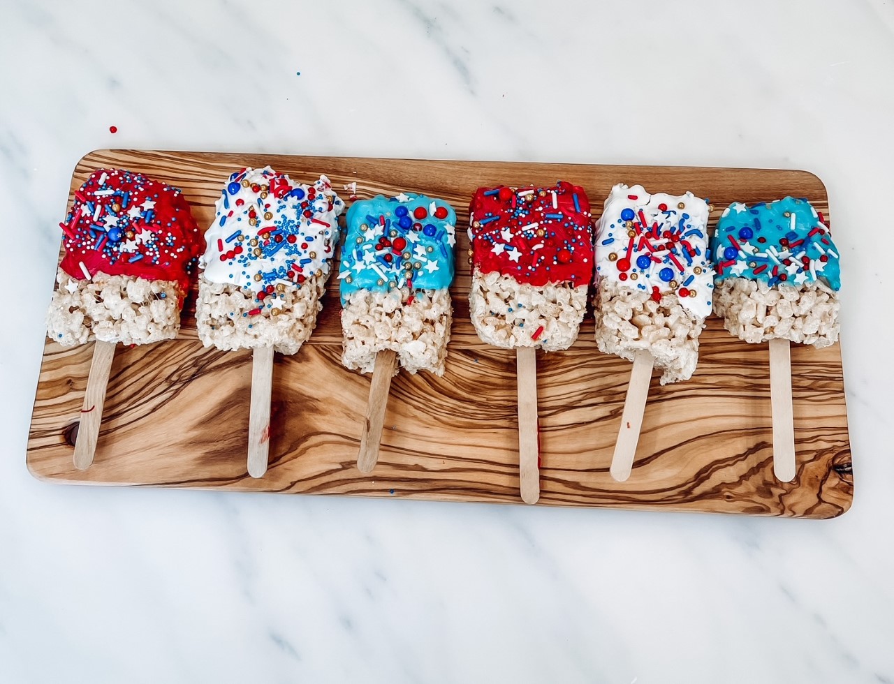 Patriotic Rice Krispy Treats | Showit Blog